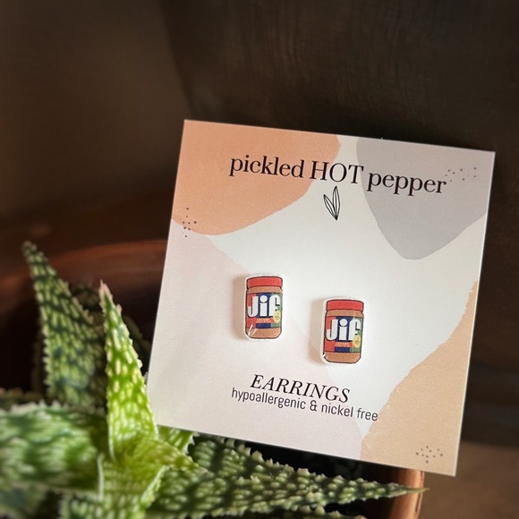 Jewelry | Jiff Peanut Butter Lover Stud Earrings | Poshmark